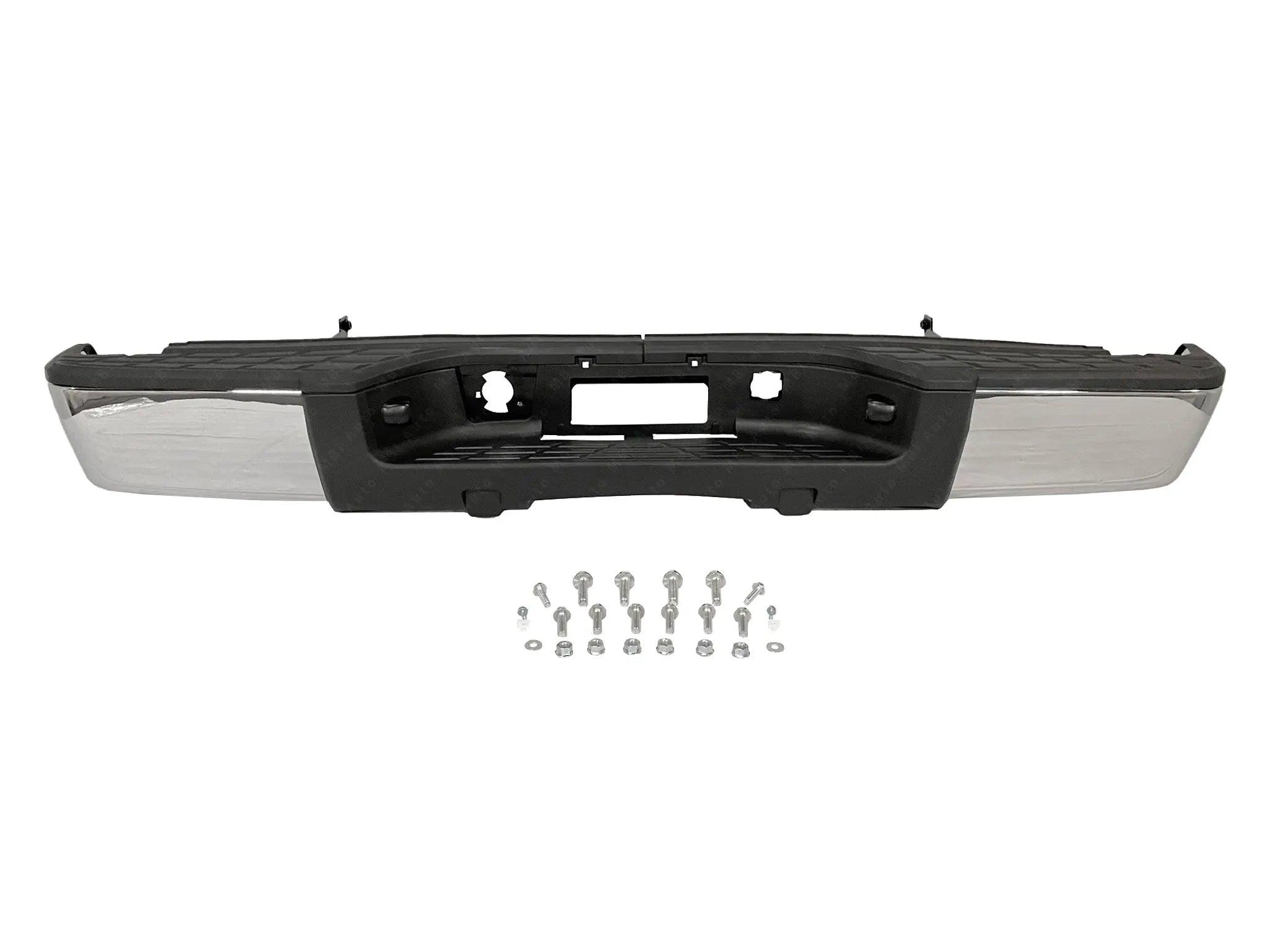 Chevrolet Silverado GMC Sierra 1500 2007-2013 Chrome Steel Rear Bumper ...
