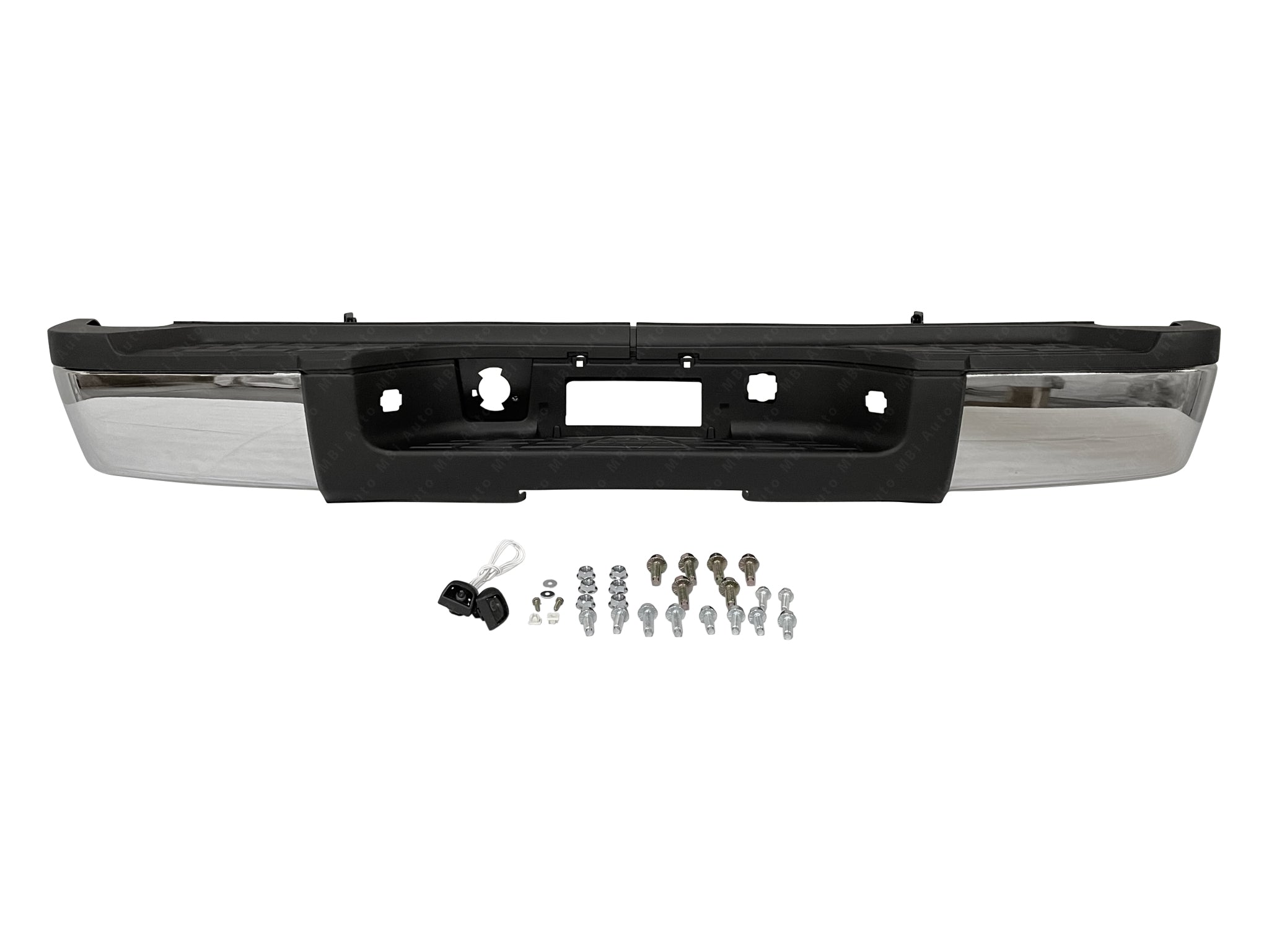 Chevrolet Silverado / GMC Sierra 2011 - 2014 Rear Chrome Bumper Assemb ...