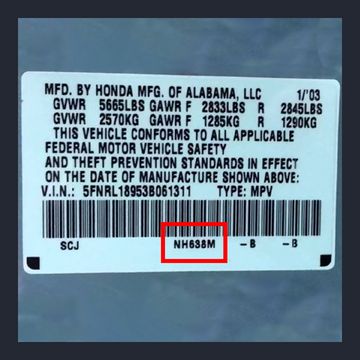 Find Your Paint Code – Bumper-King