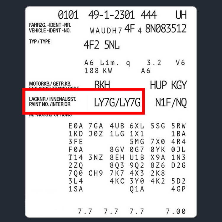 Find Your Paint Code – Bumper-King